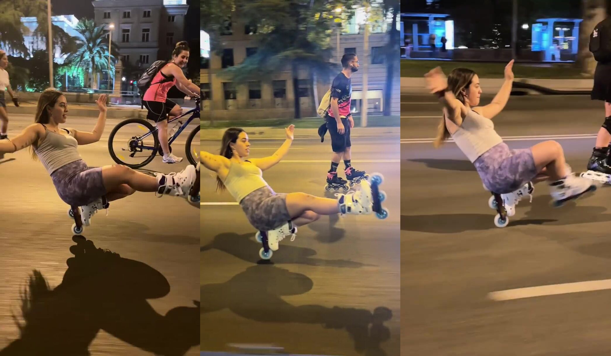 Španělská bruslařka Miriam Fatmi předvedla náročnou figuru Corvo v ...